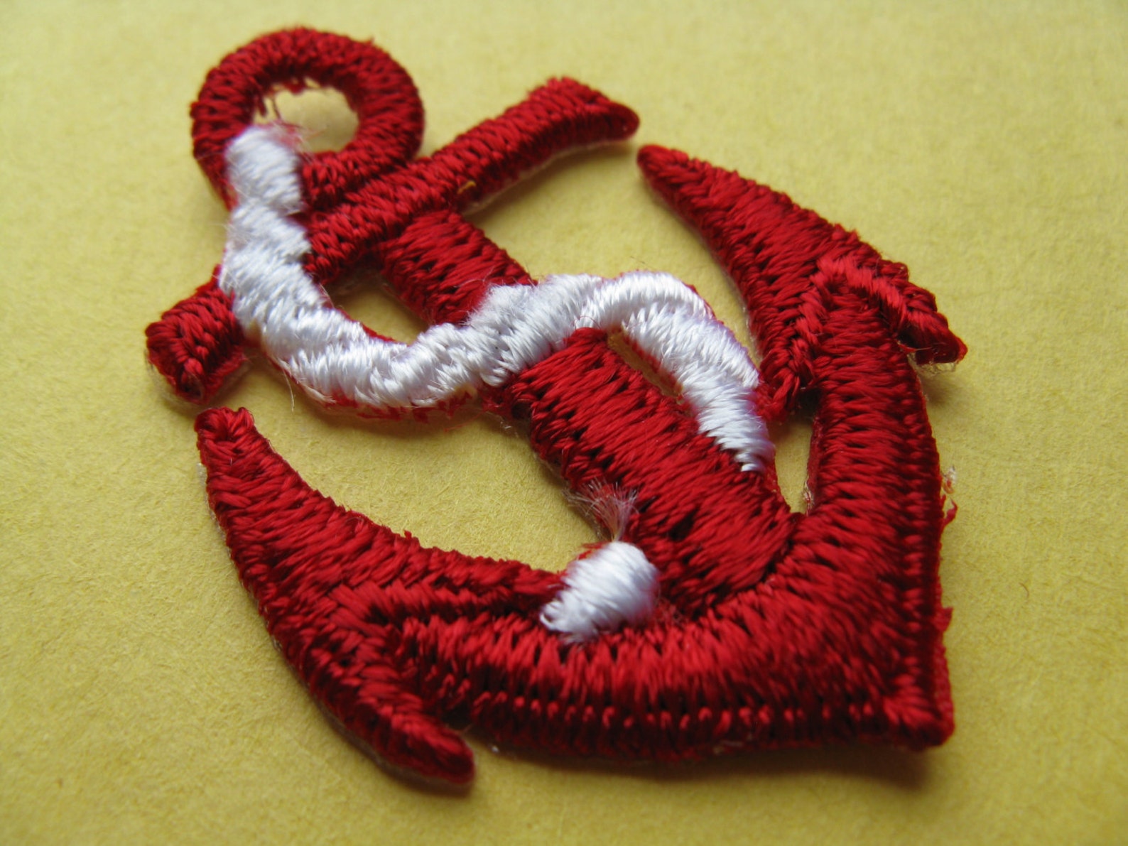 Red Anchor Patch Vintage Nautical Sailor Appliqué Trim | Etsy