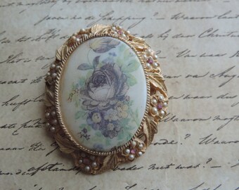 Purple Rose Pin - Etsy