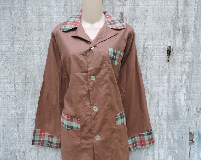 1950s MCM Pajama Set Mid-century Cotton Long Pajamas Vintage Pj's Large ...