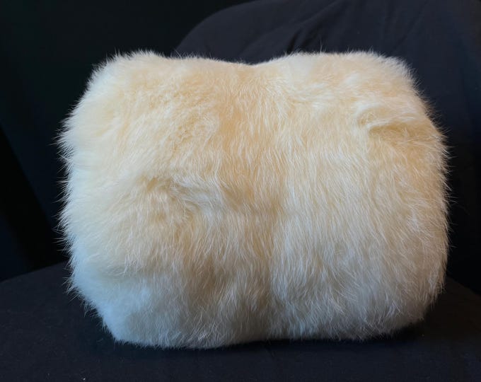 Winter Princess White Fur Muff 1960s Rabbit Barrel Hand Warmer - Etsy