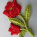 Vintage Tulip Patch Large Red Flower Appliqué Trim NOS - Etsy