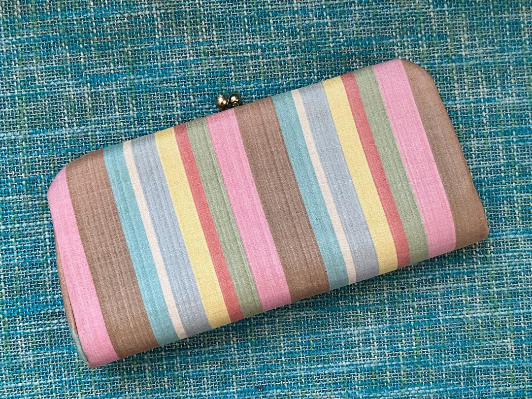 Neapolitan Stripe Clutch 1950s Pastel Handbag - Etsy