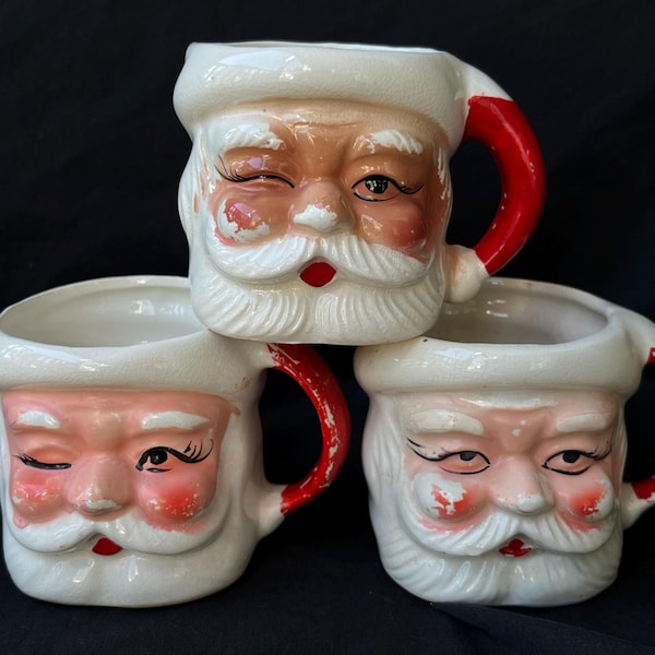 Vintage Santa Mugs - Etsy