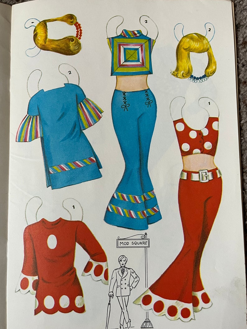 Vintage Mid Mod Paper Doll 1960s Saalfield Teenage Dolls With - Etsy