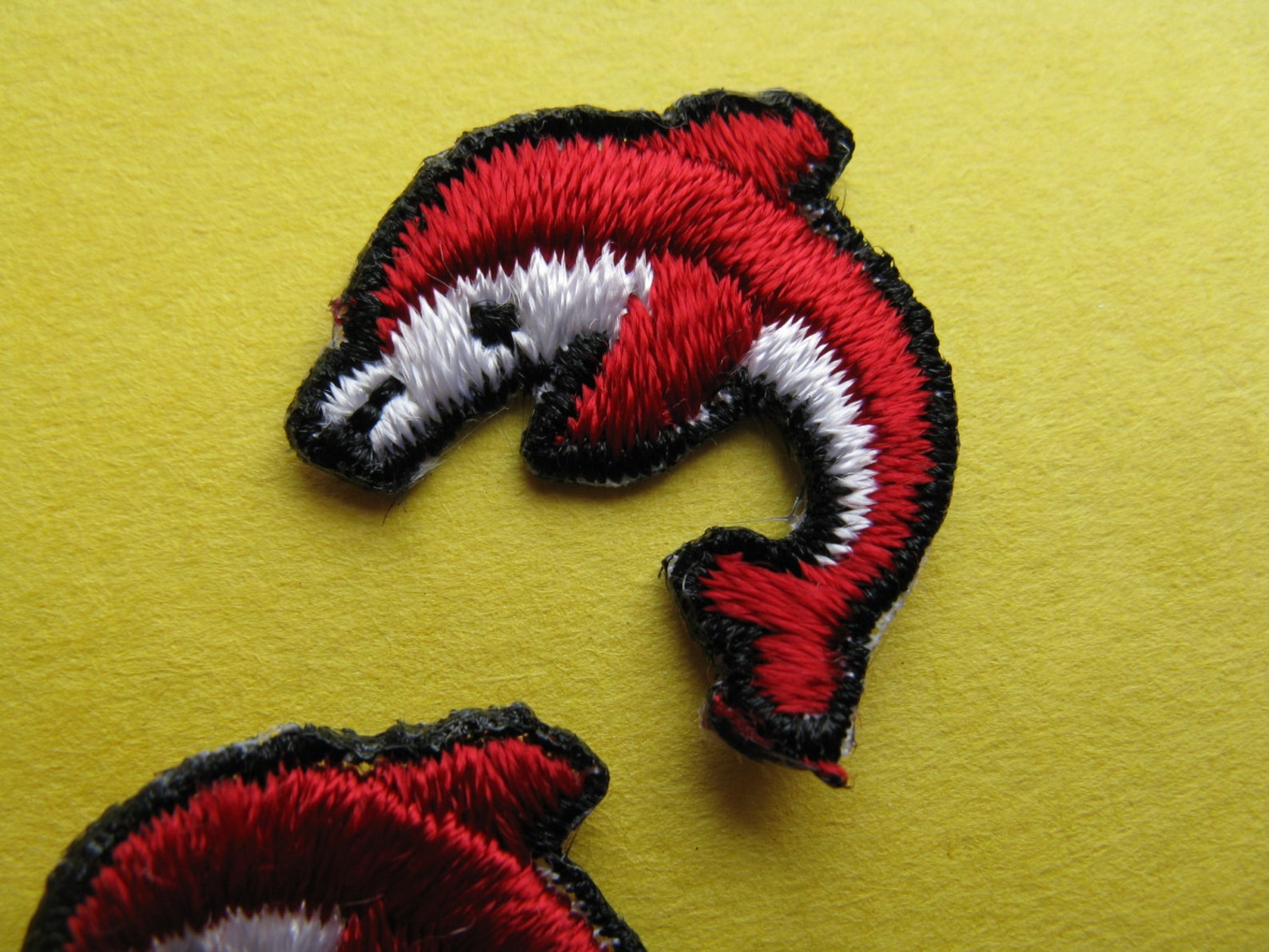 Vintage Dolphin Applique Red Dolphin Patch Sewing Trim - Etsy
