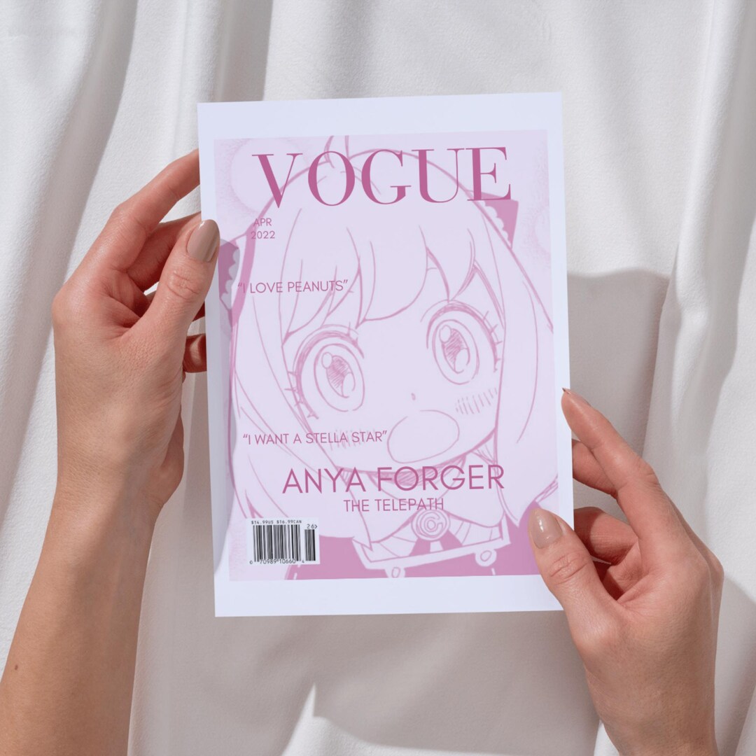 Anya Forger Spy X Family Vogue Cover Digital Download Print - Etsy