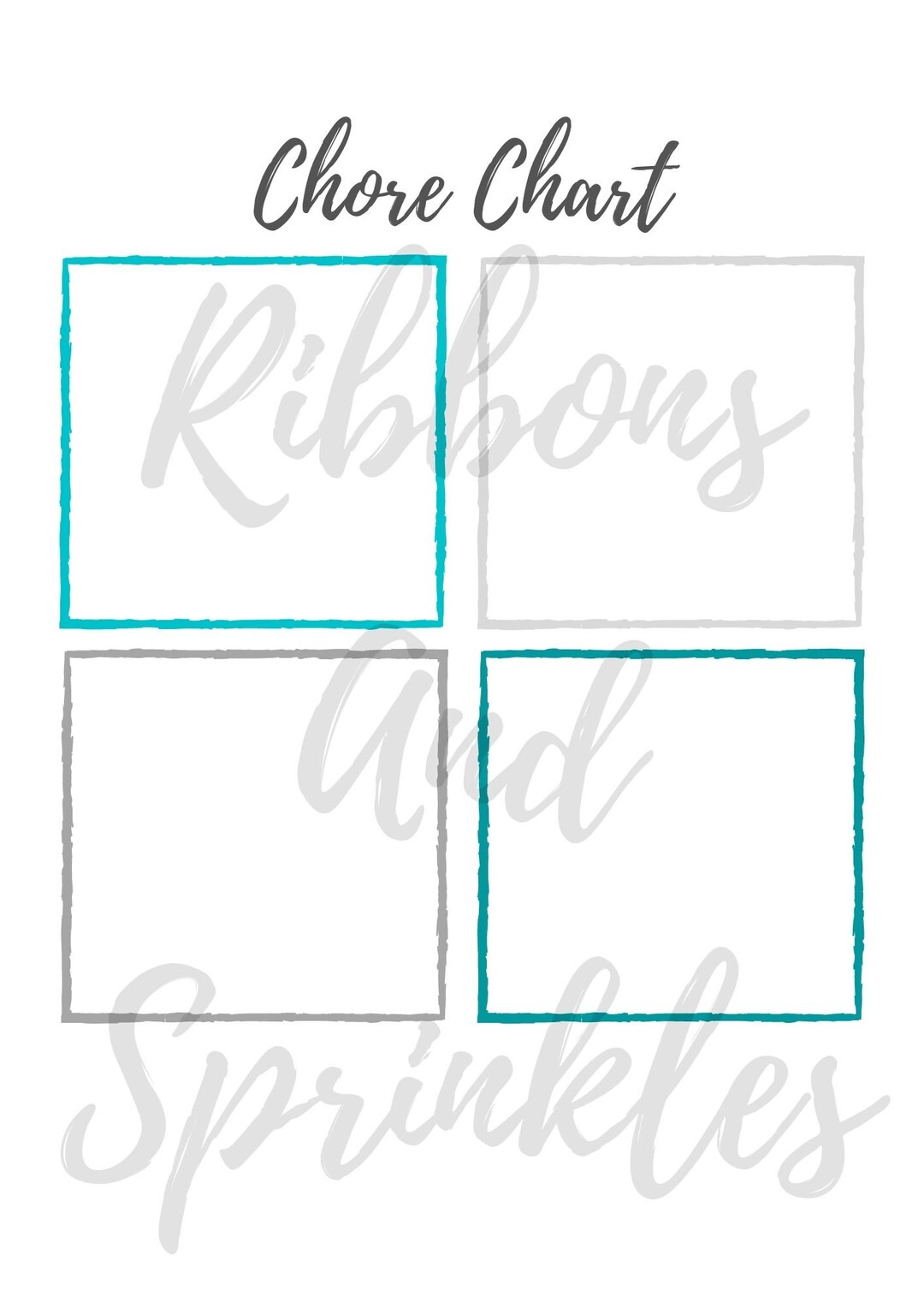 Chore Chart** Digital File**print**boxes**weekly**sticky Note Planning ...