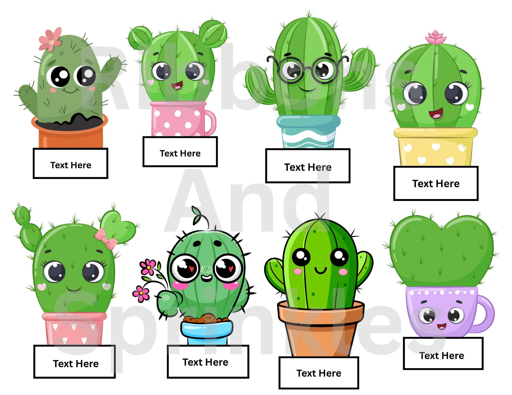 Cactus Name Tags Editable**classroom**flowers**back to School**grade ...