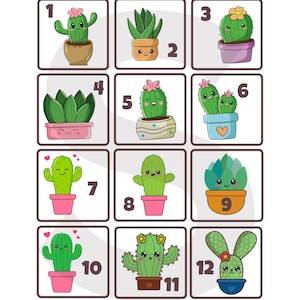 Cactus Classroom Numbers Editable**classroom**flowers**back to School ...