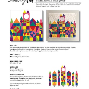 Small World Mini Quilt - Etsy