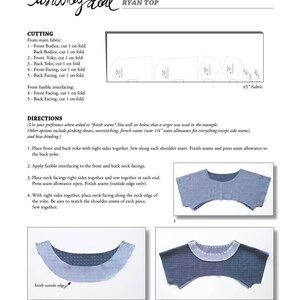 Ryan Top (PDF Sewing Pattern) Women's Apparel - Etsy