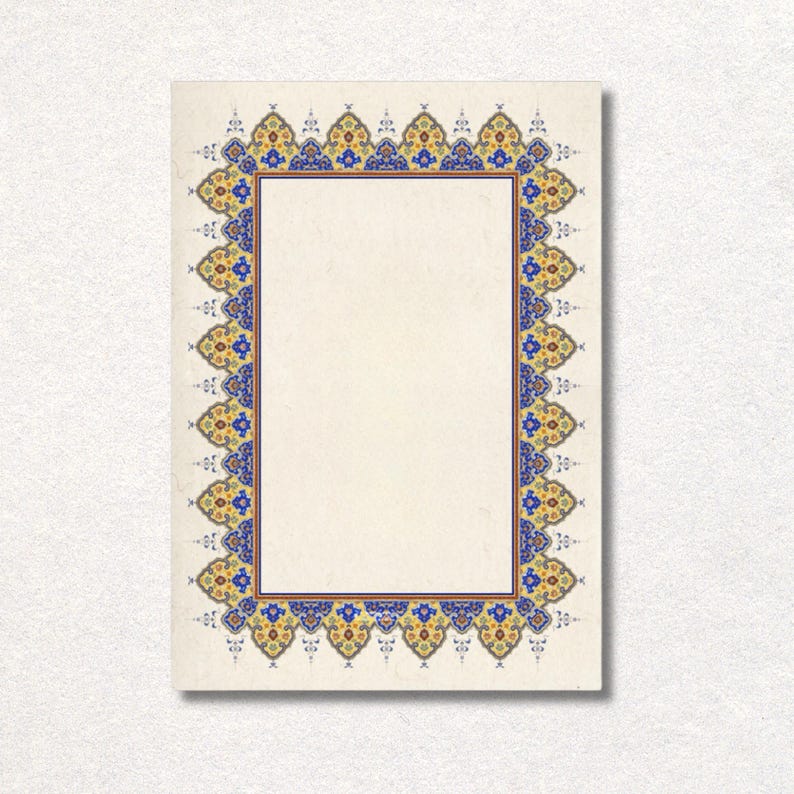 Islamic Art Paper: Ornamental Calligraphy, Certificate, Diploma (A3, A4 ...