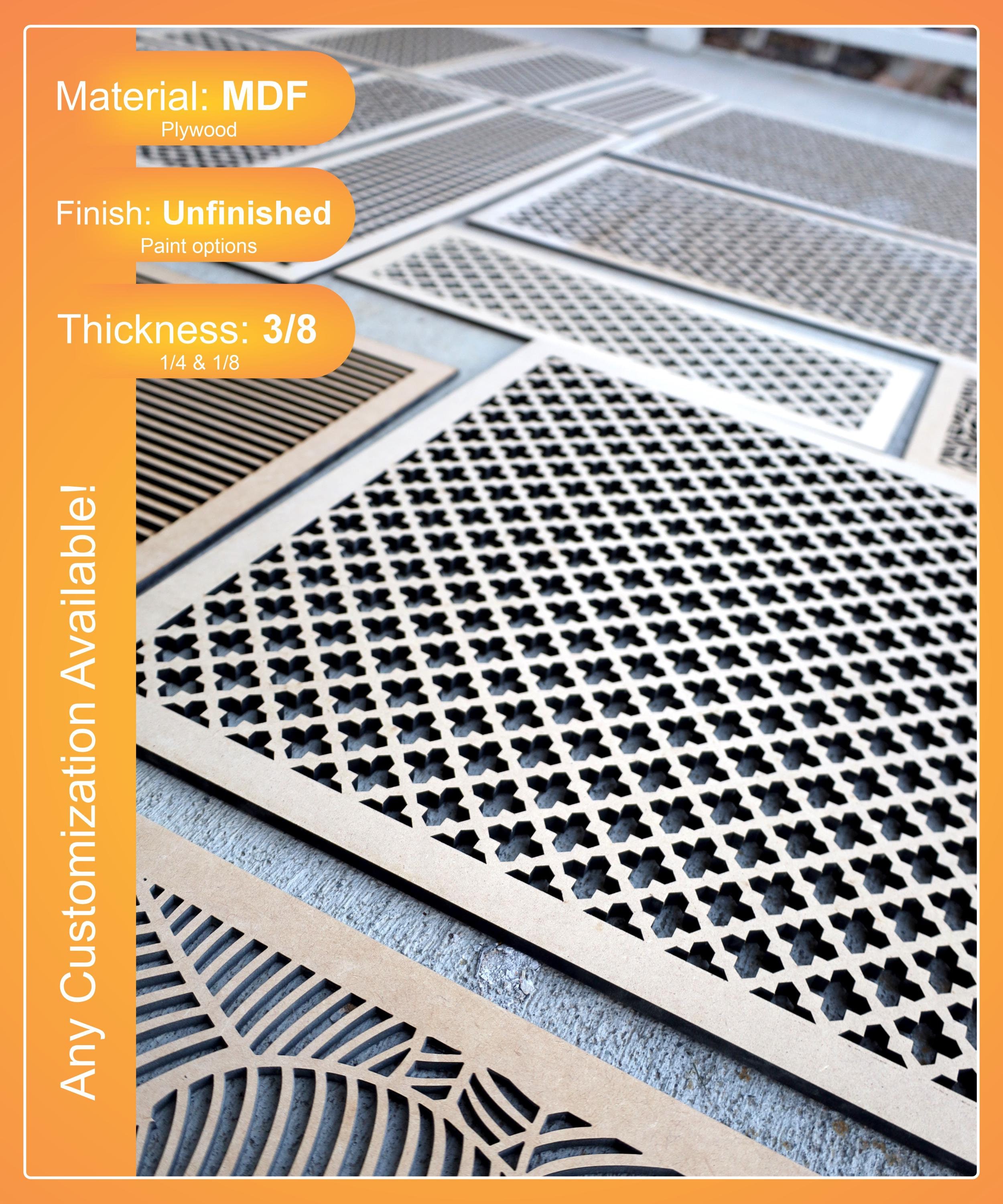 Custom 3/8 Vent Cover, Wall and Ceiling Registers, Air Return Cover - Etsy