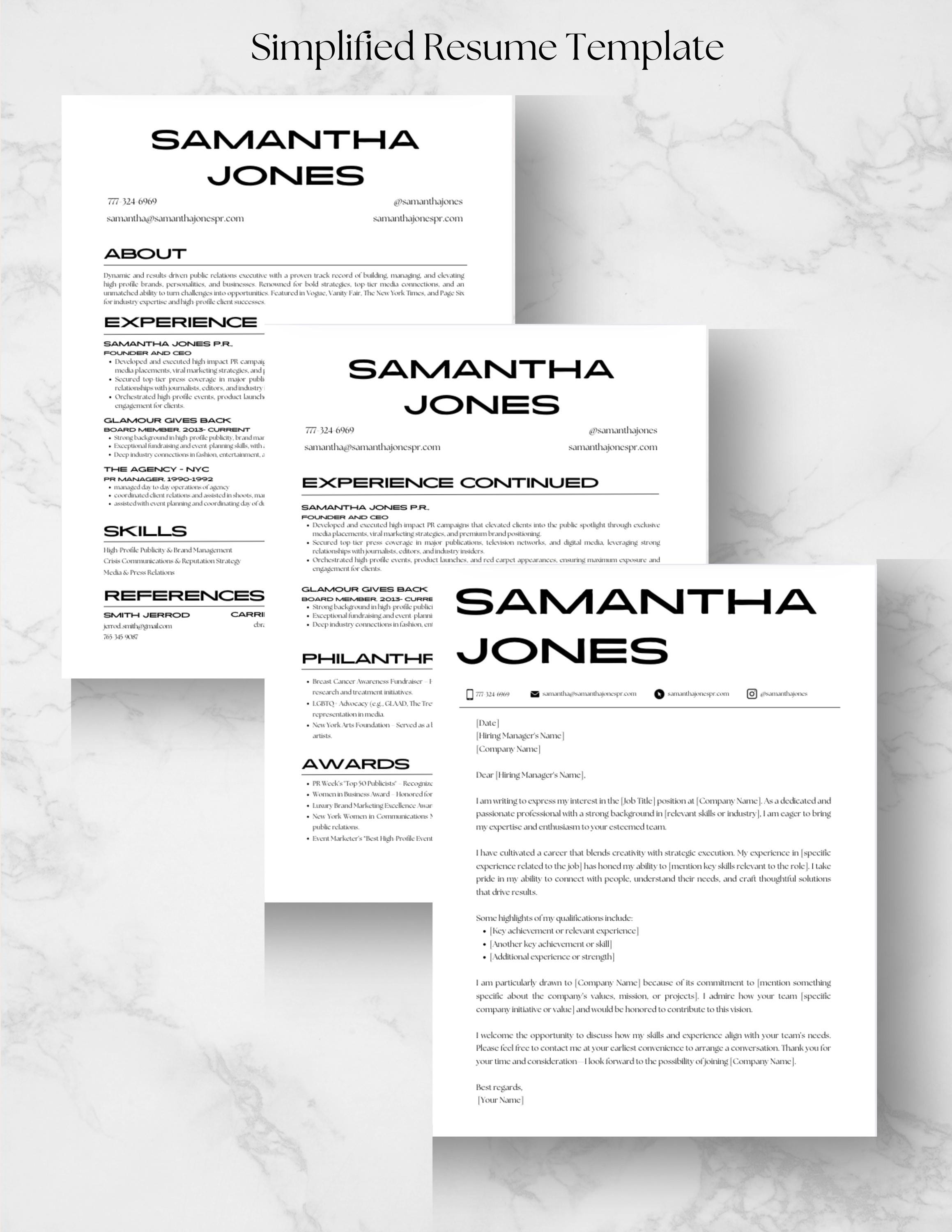 Bold Creative Resume Template | Bold Creative Cover Letter | Creative ...