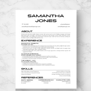 Bold Creative Resume Template | Bold Creative Cover Letter | Creative CV | Easy to Edit | Canva ...