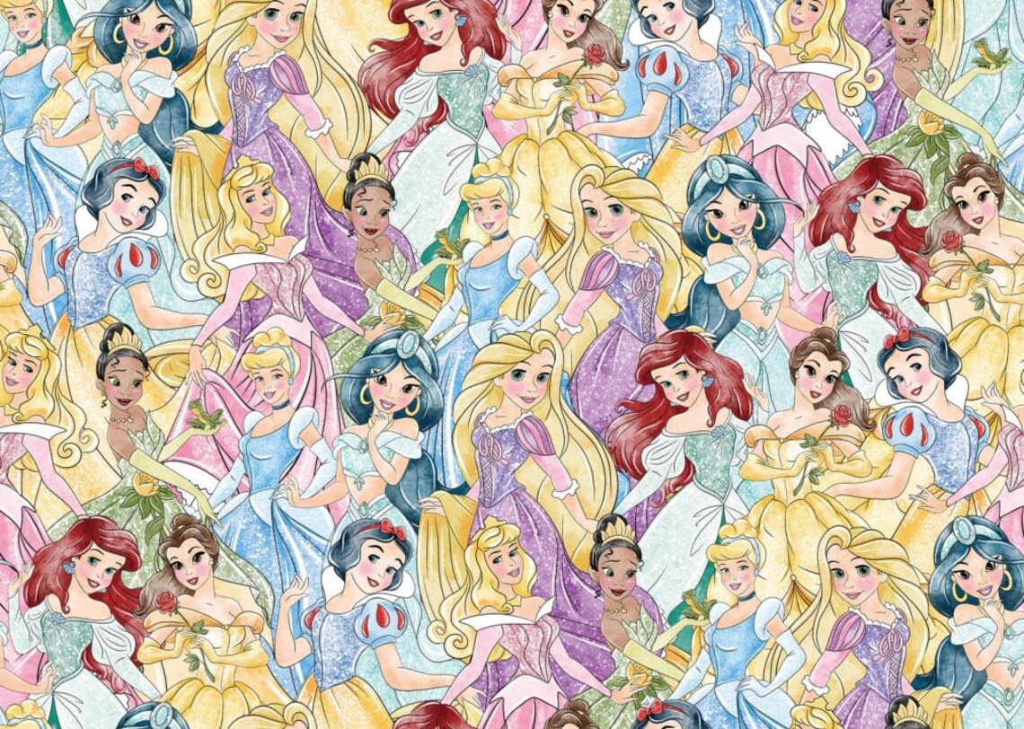 Disney Princess Fabric Snow White Jasmine Rapunzel Tangled Fabric ...