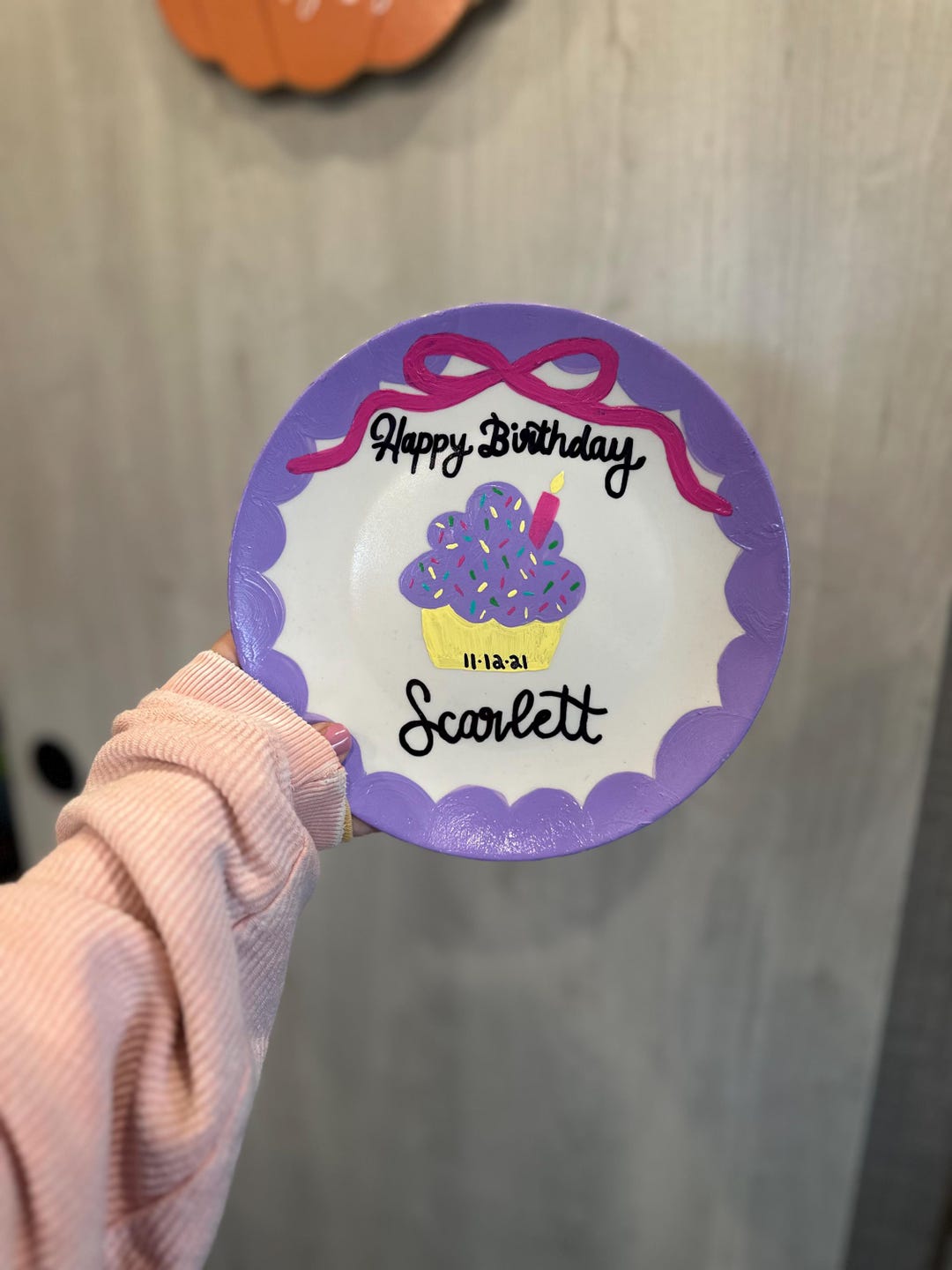 Custom Cupcake Birthday Name Plate - Etsy