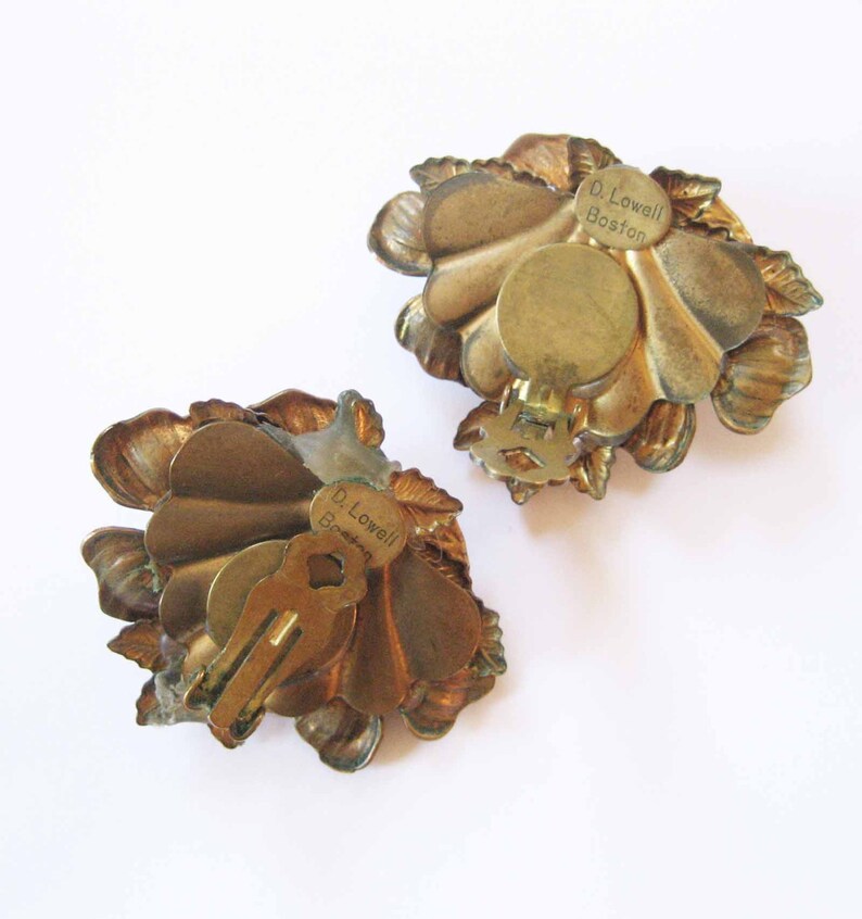 Haskell Style Earrings Signed D. Lowell Boston - Etsy