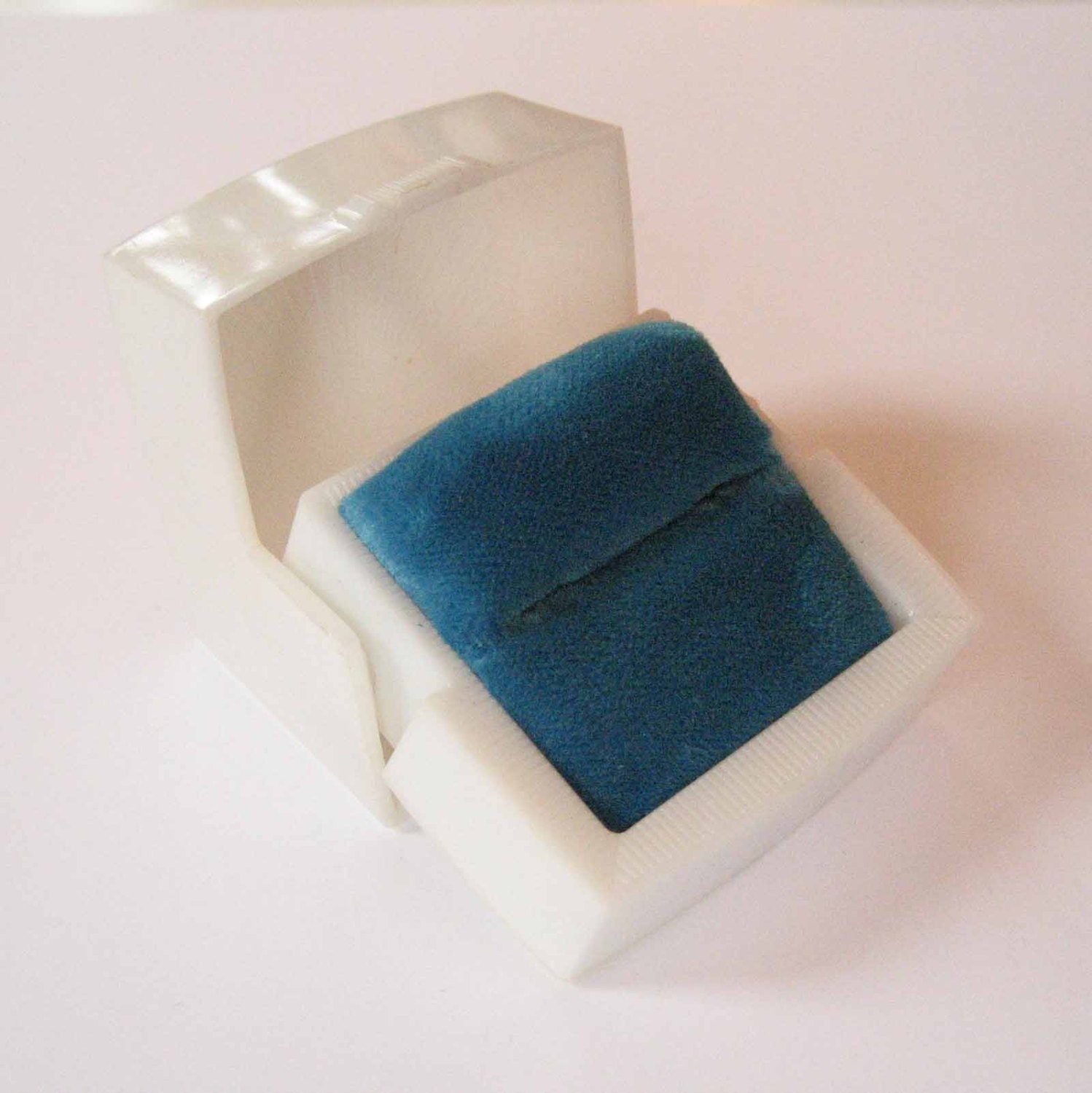 Teal Velvet Ring Box, Plastic Presentation Box - Etsy