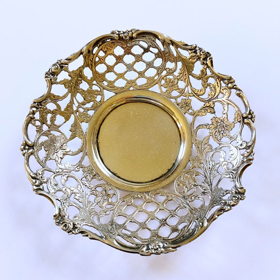 Sterling (830S) Silver Open Work Trinket Dish HOLLAND - Gem