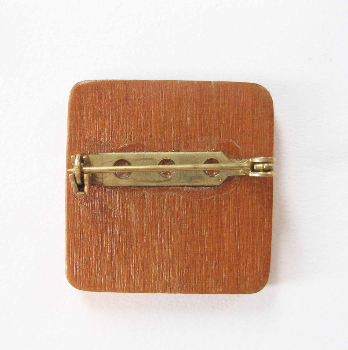 Miniature Wood Parquet Pattern Pin Genuine Wood Inlay | Etsy