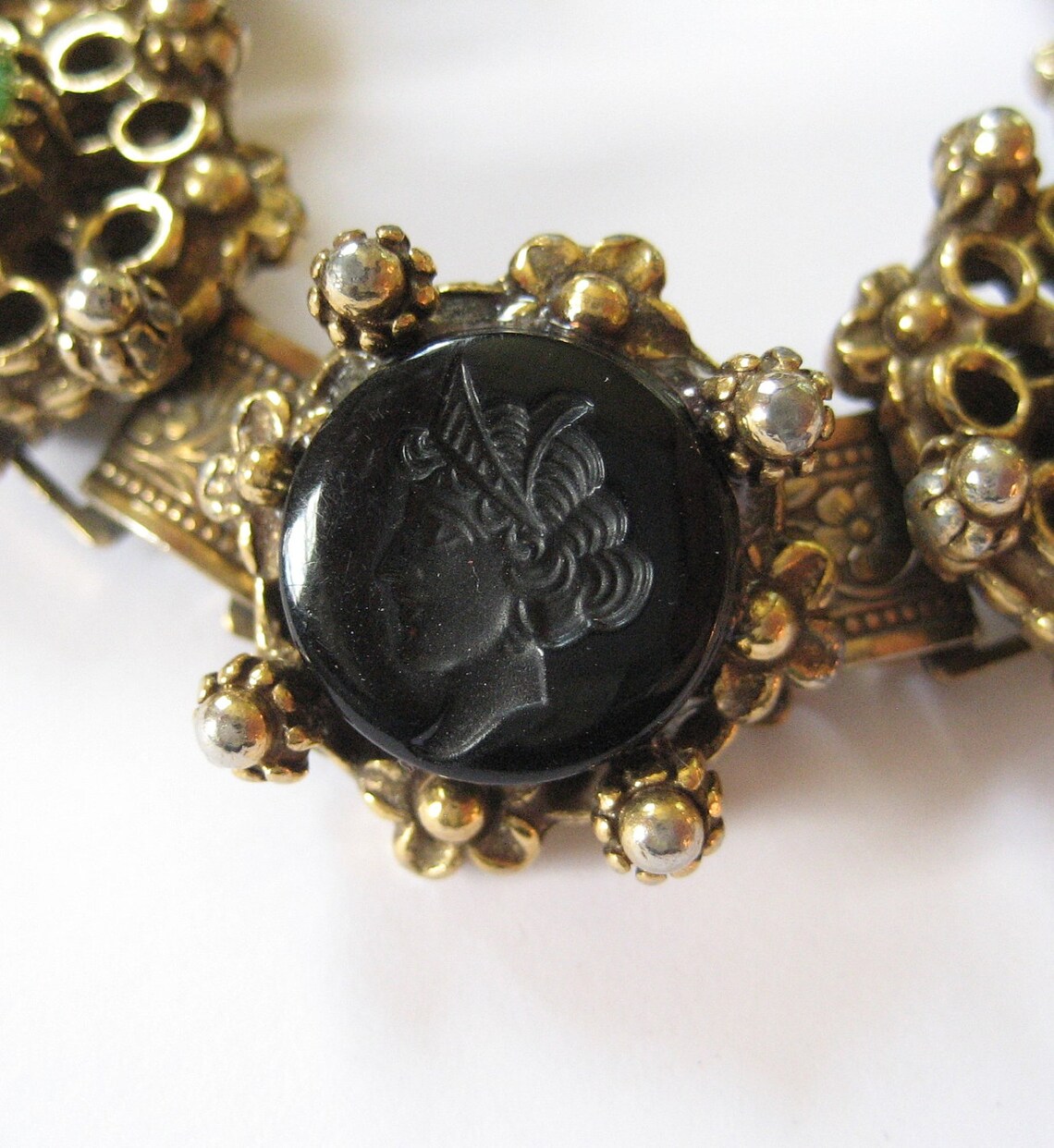 Watch Chain Intaglio Glass Greek God Bracelet - Etsy