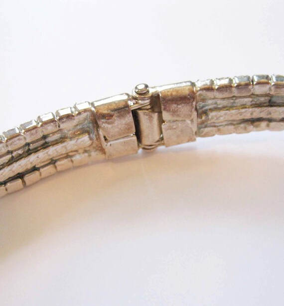 Rhinestone Heart Torque with Matching Earrings - Gem