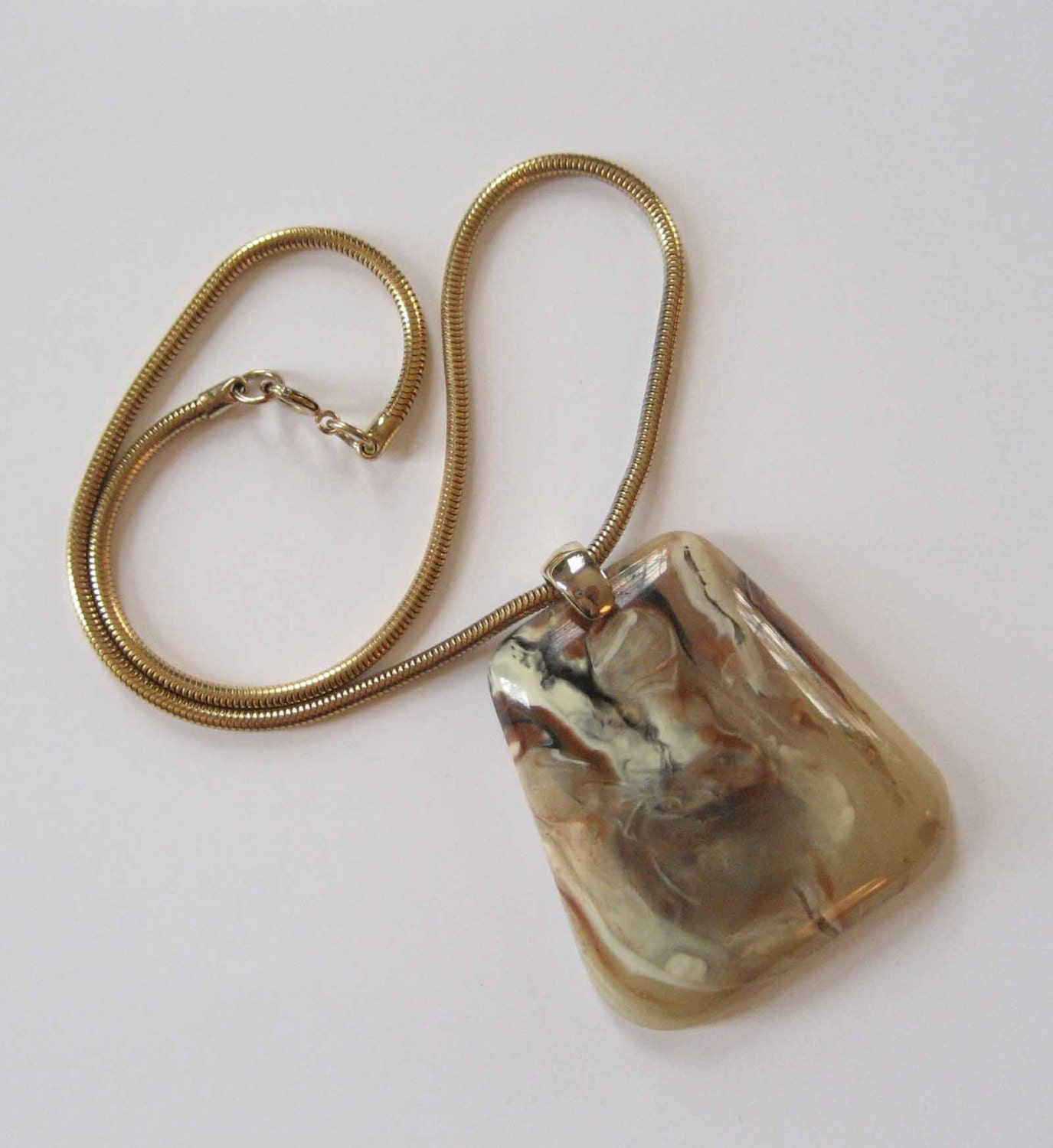 Marbleized Lucite Pendant Large Mod 1970's Piece - Etsy