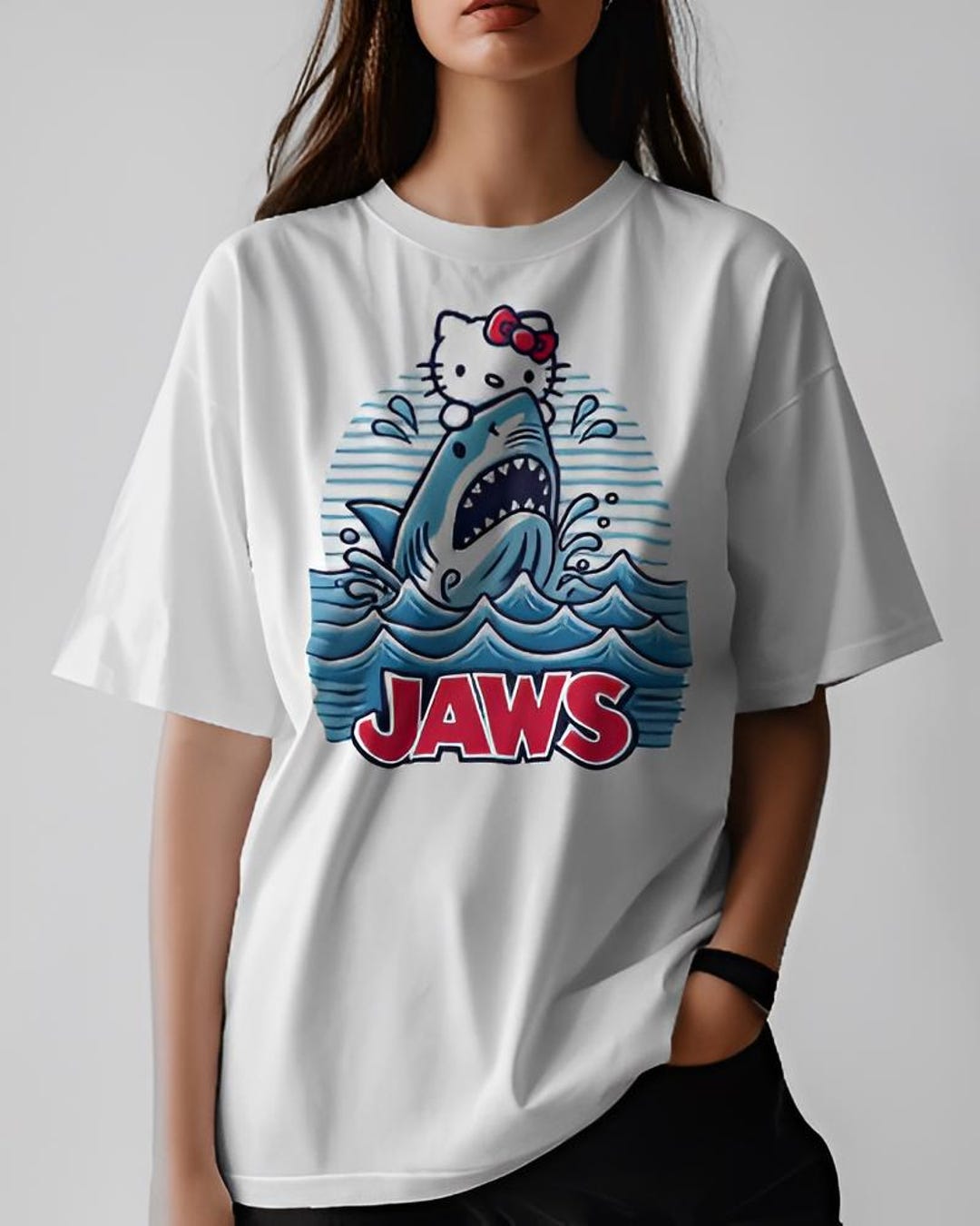 Hello Kitty Jaws T-shirt - Etsy