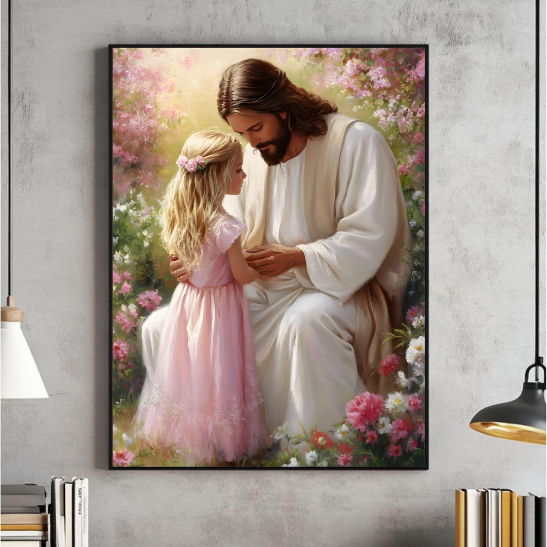 Jesus Loves You Wall Art, Christian, Jesus and Girl, Jesus Printable ...