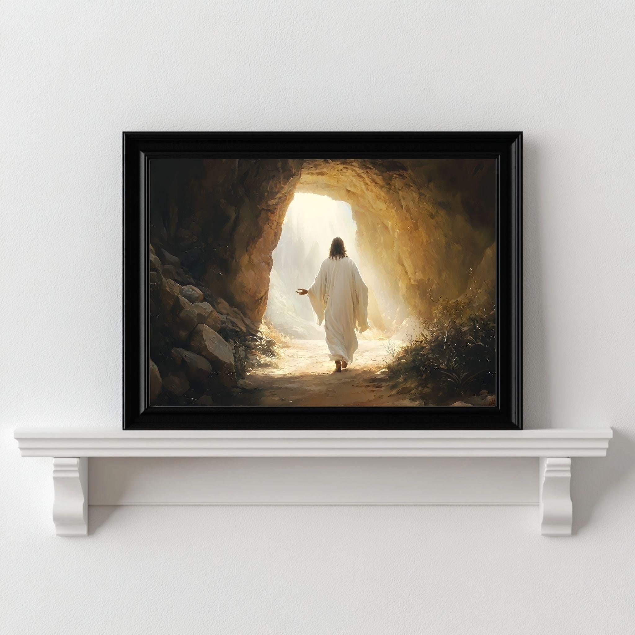 Jesus Christ Resurrected Wall Art, Easter Painting, Jesus Christ ...