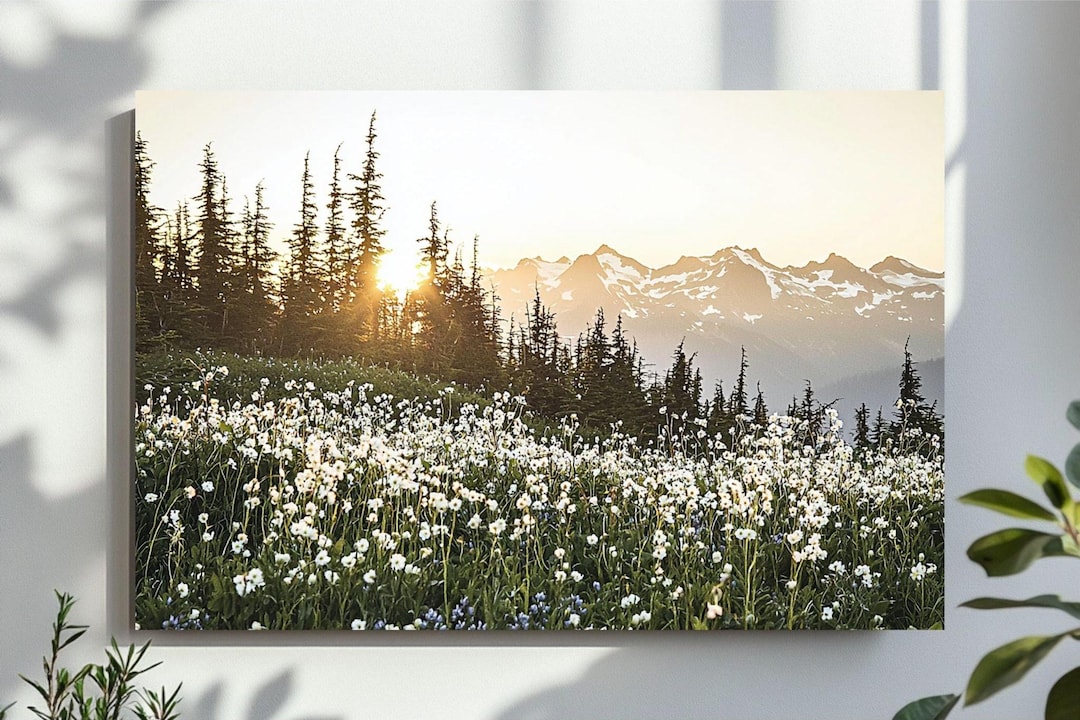 Nature Landscape Wall Art, Wildflowers Photography Printable, Green ...