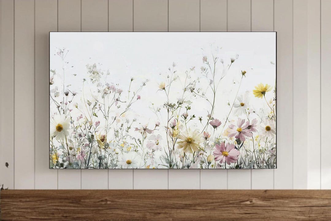Spring Wildflower Field Frame Tv Wall Art, Country Flowers Samsung ...