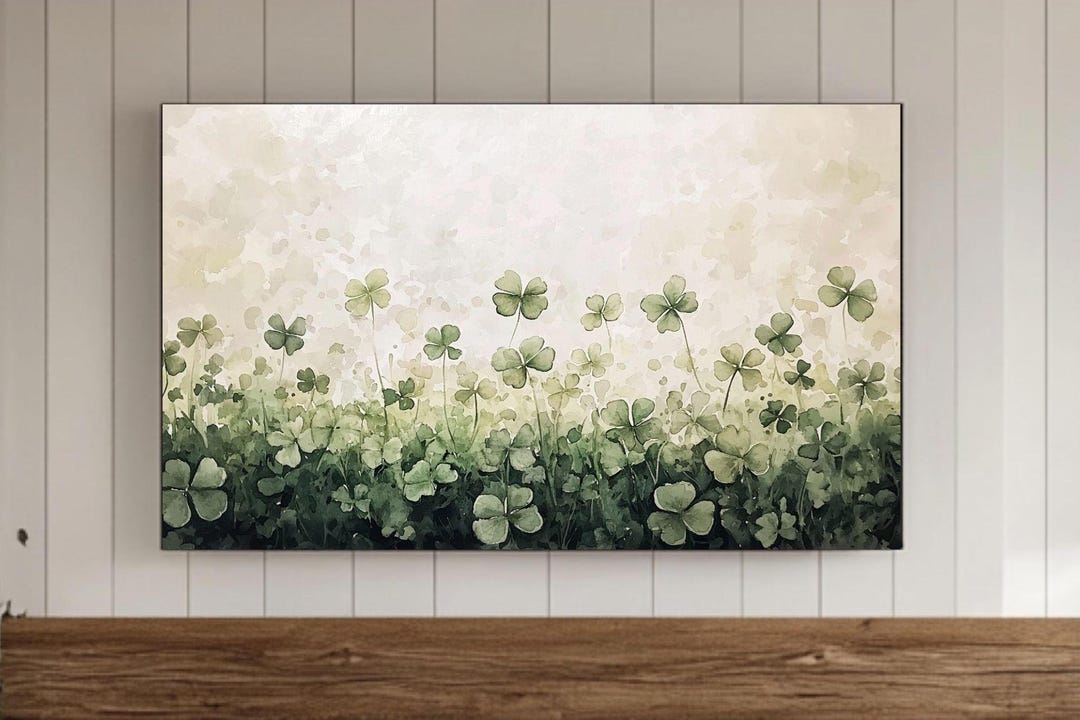 Vintage Saint Patrick Frame TV Wall Art, Antique Oil Painting of ...