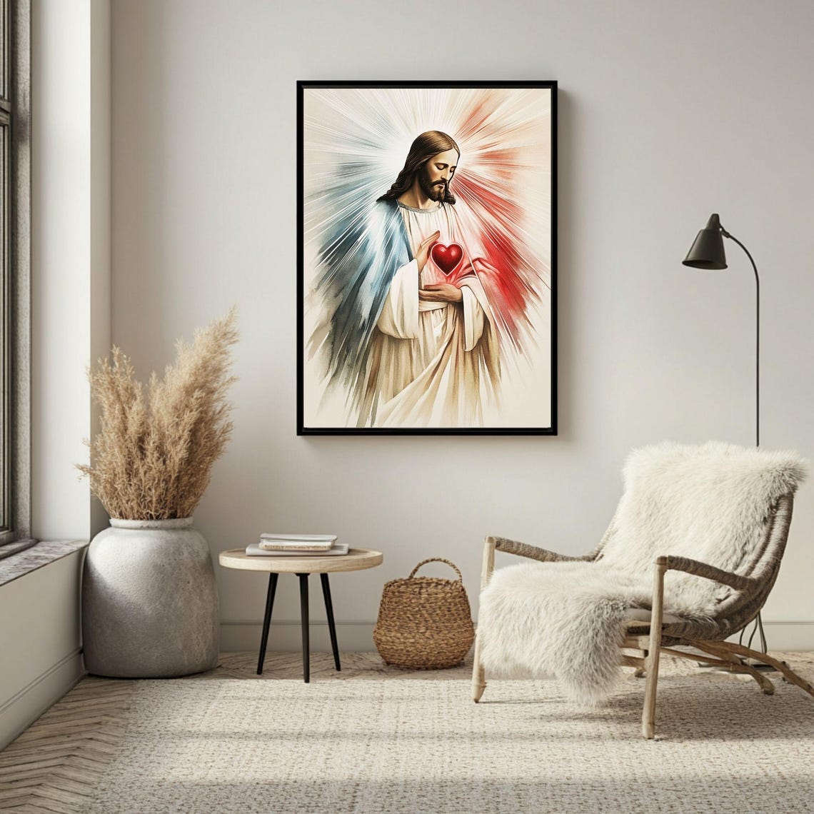 The Divine Mercy of Jesus Wall Art, Christian Print, Modern Christian ...