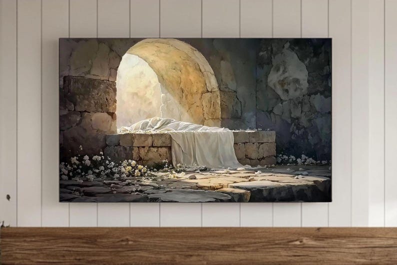 He is Risen Frame Tv Wall Art, Easter Decor, Samsung Wallpaper ...