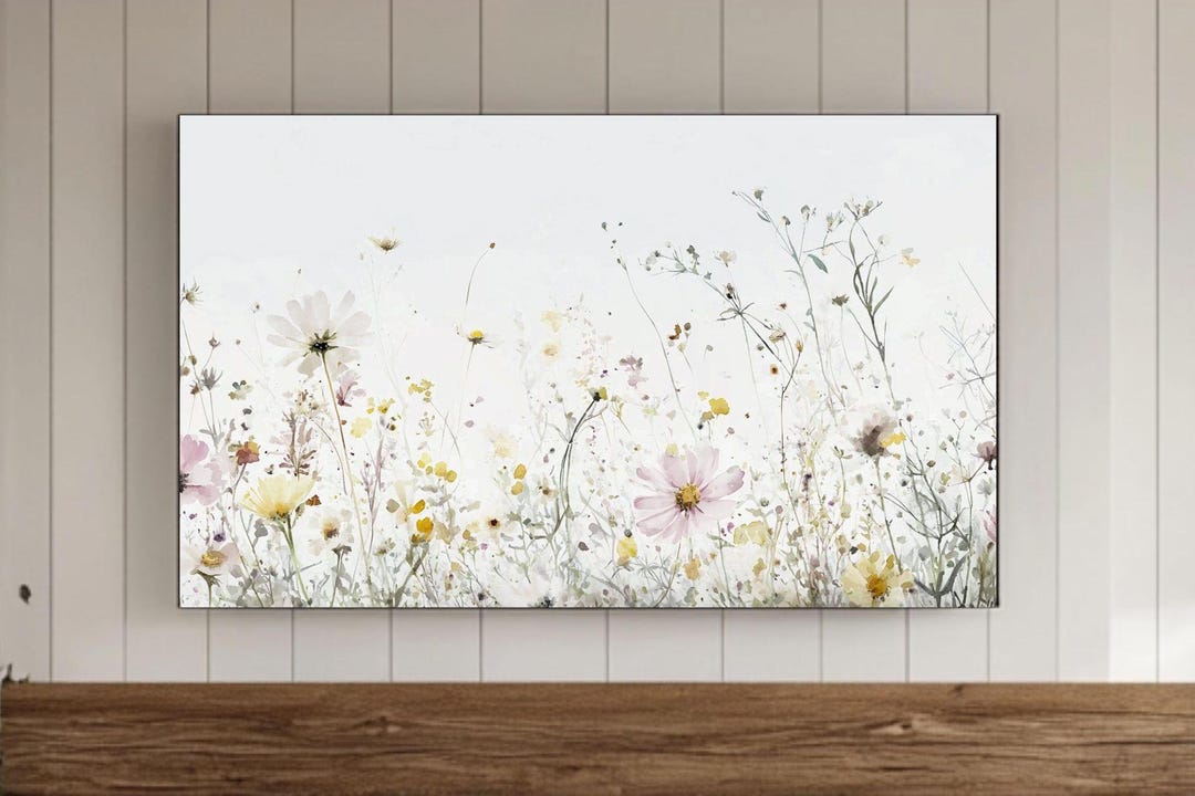 Spring Wildflower Field Frame Tv Wall Art, Country Flowers Samsung ...