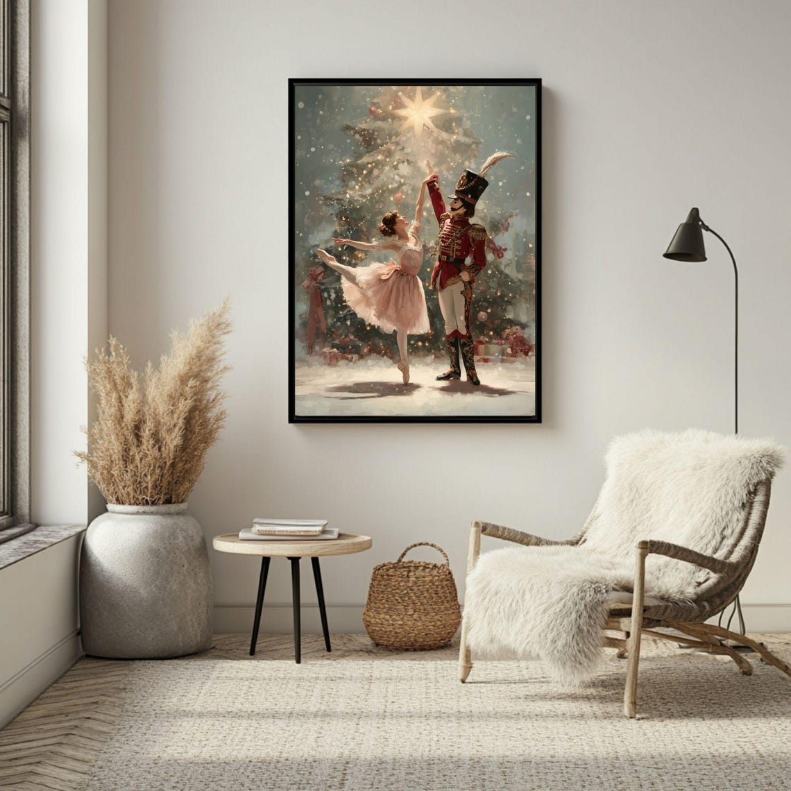 Nutcracker Ballet Christmas Print, Ballerina Holiday Decor (digital ...