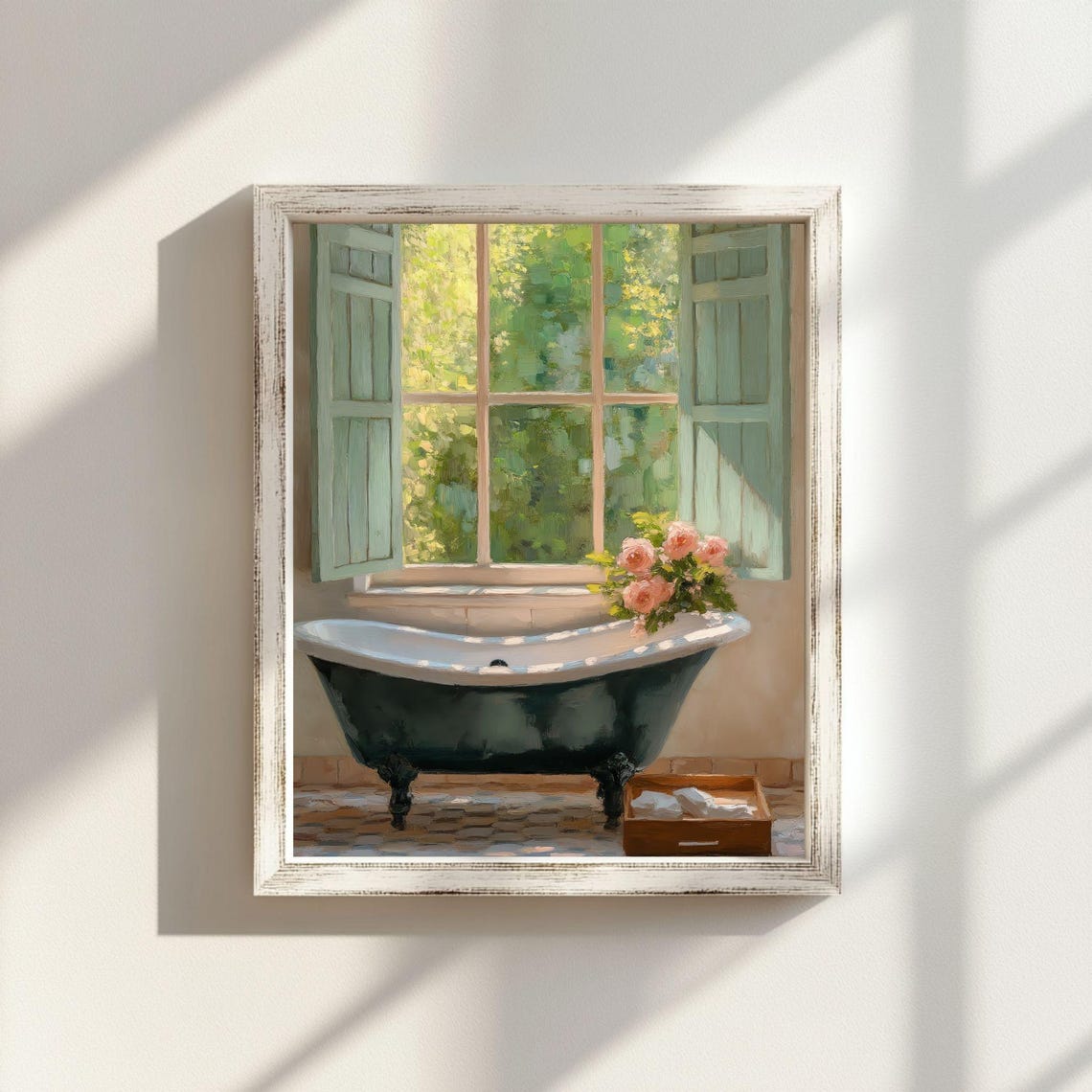 Vintage Bathroom Art Wall Art, Bathtub Art Print, Bath Room Digital ...