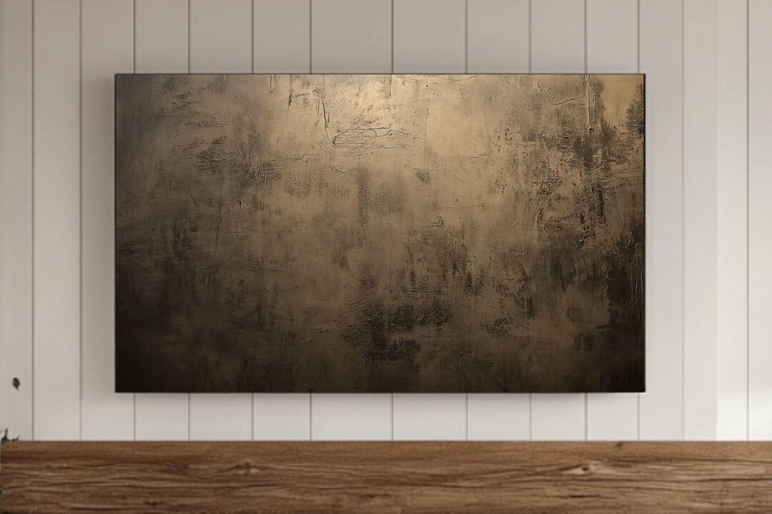 Modern Linen Abstract Painting Frame TV Wall Art, High-end Samsung ...