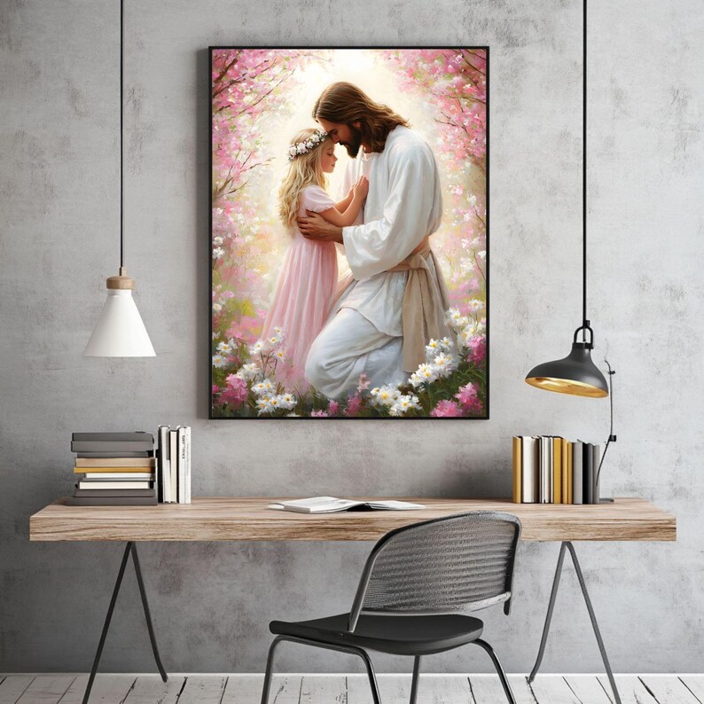 Jesus Loves You Wall Art, Christian, Jesus and Girl, Jesus Printable ...