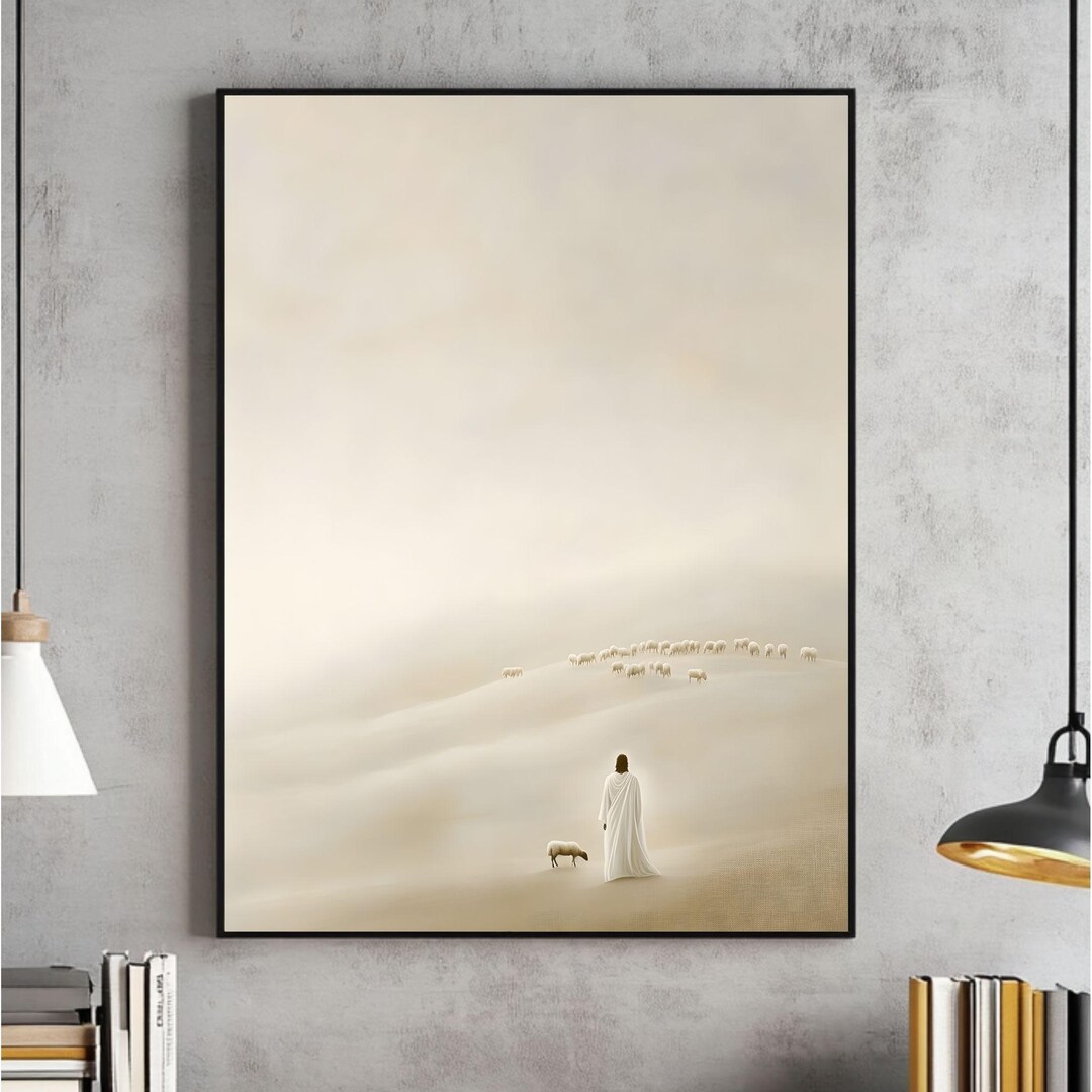 Faithful Shepherd Wall Art, Jesus Leaves the 99 DIGITAL DOWNLOAD ...