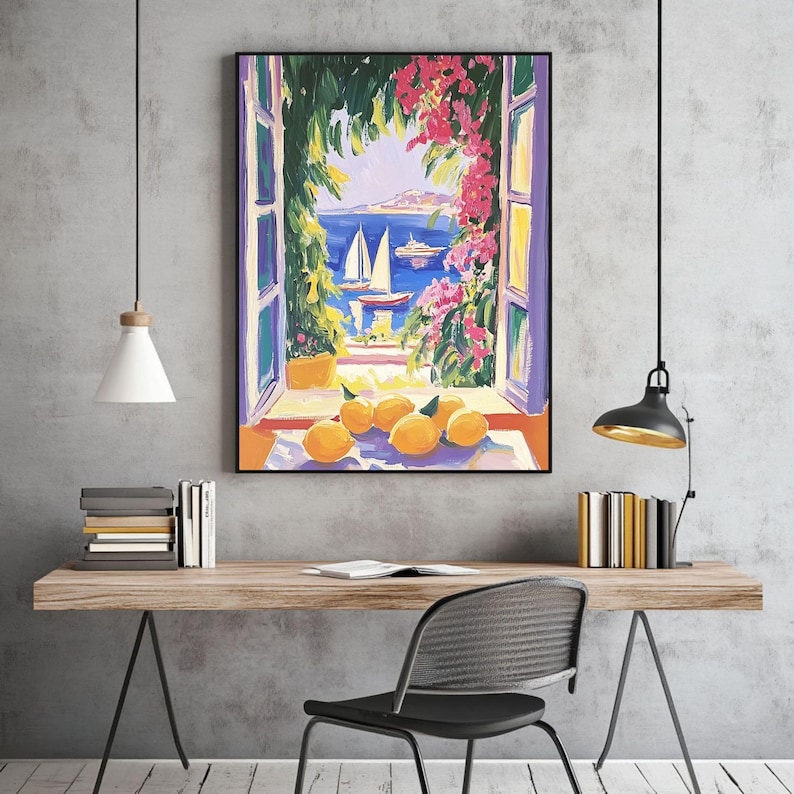 Henri Matisse Open Window Fauvism Wall Art, Sailing Painting, Costal ...