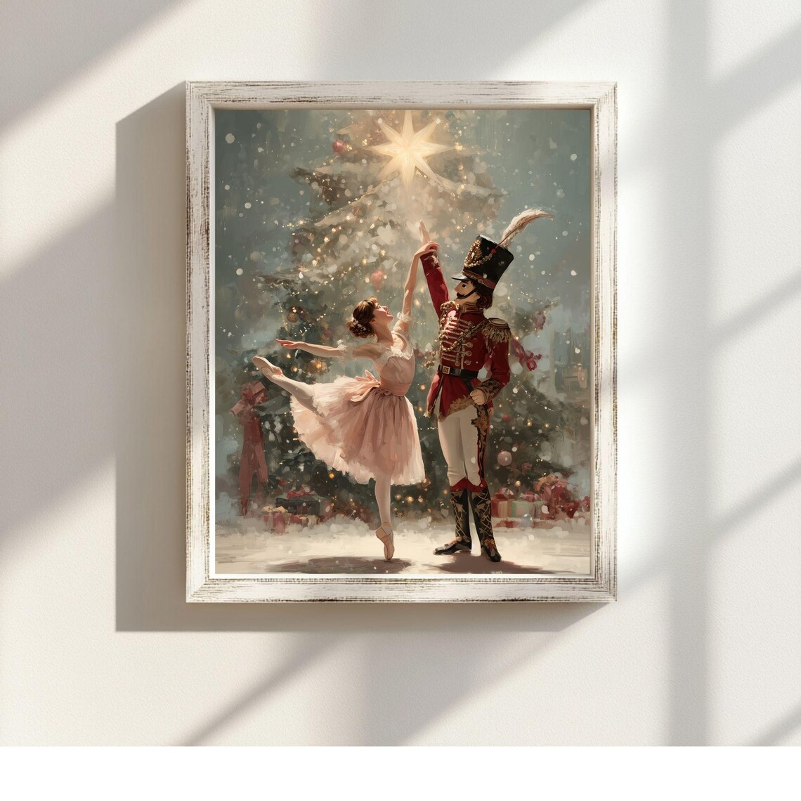 Nutcracker Ballet Christmas Print, Ballerina Holiday Decor (digital ...