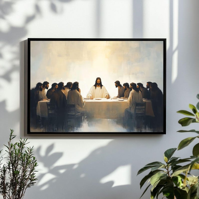 Christian Artwork Last Supper Wall Art, Jesus Printable, Jesus Twelve ...