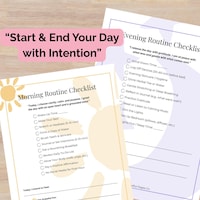 Editable Morning and Night Routine Checklist Bundle| Daily Routine ...
