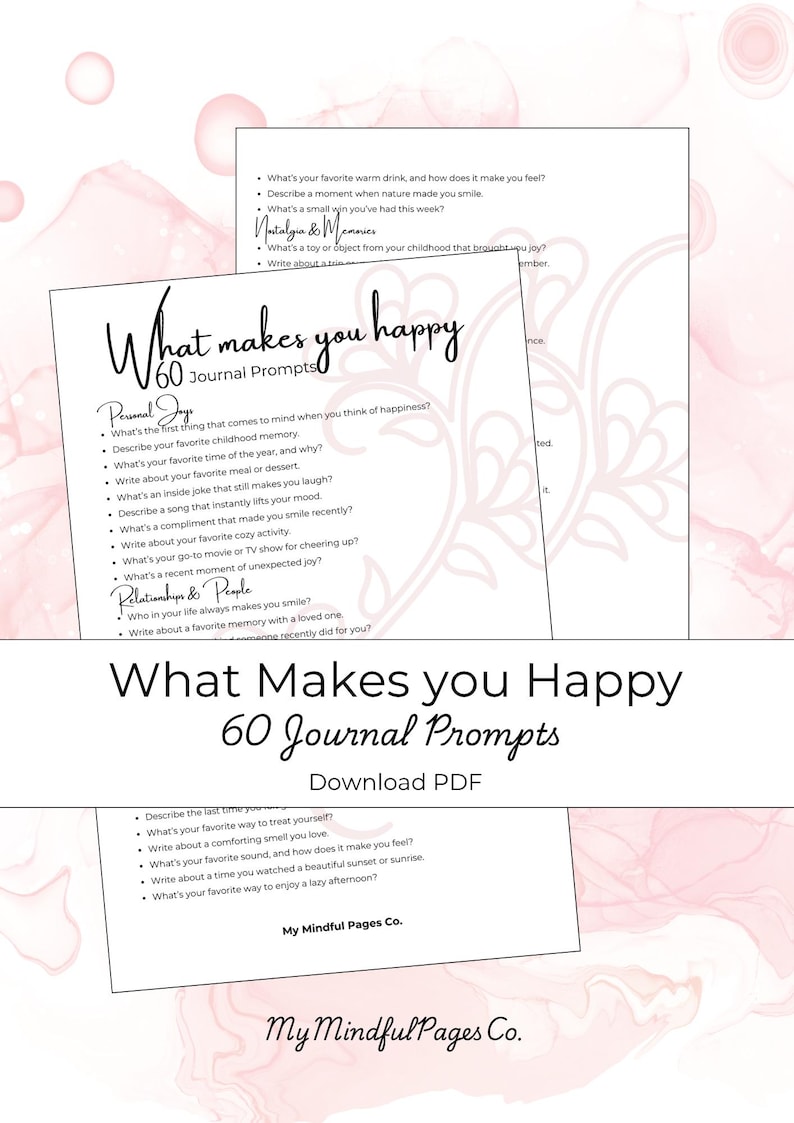 60 Smile-inducing Journal Prompts: Discover Joy & Happiness Through ...