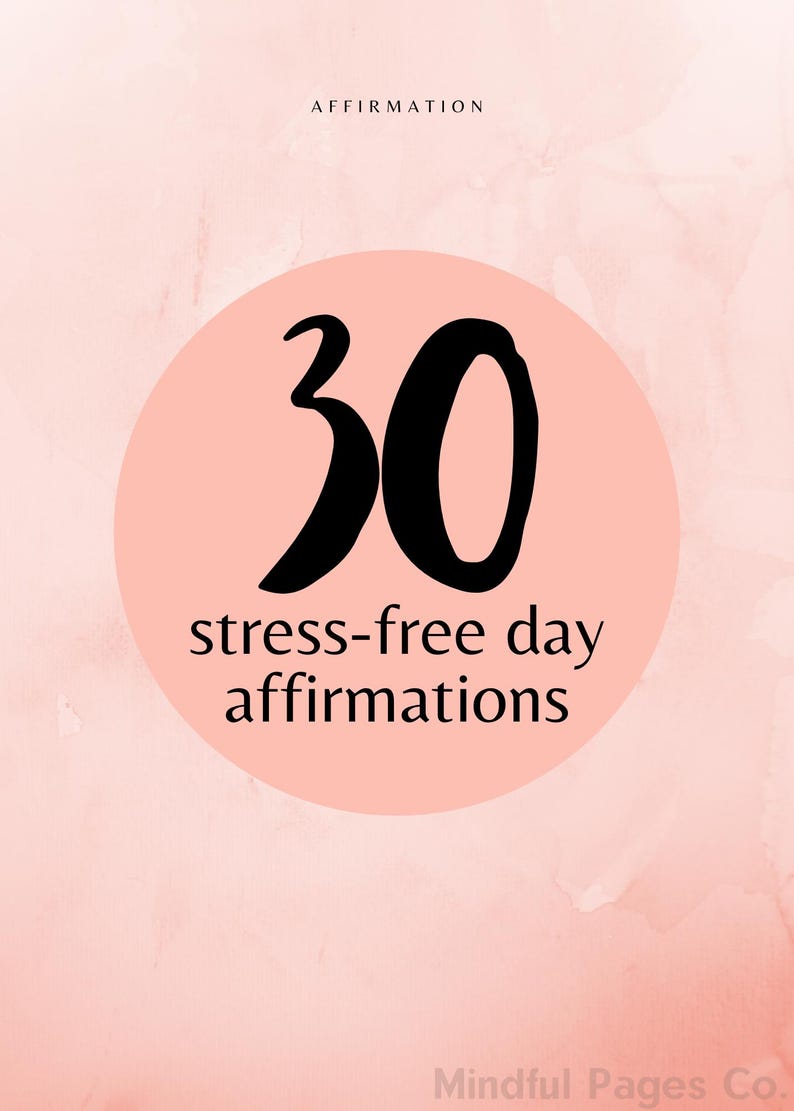 30 Calming Daily Affirmations: Reduce Anxiety, Boost Positivity & Cultivate Inner Peace - Etsy