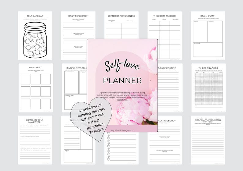 Self-love Planner: Daily Check-ins, Habit Tracker (printable PDF ...