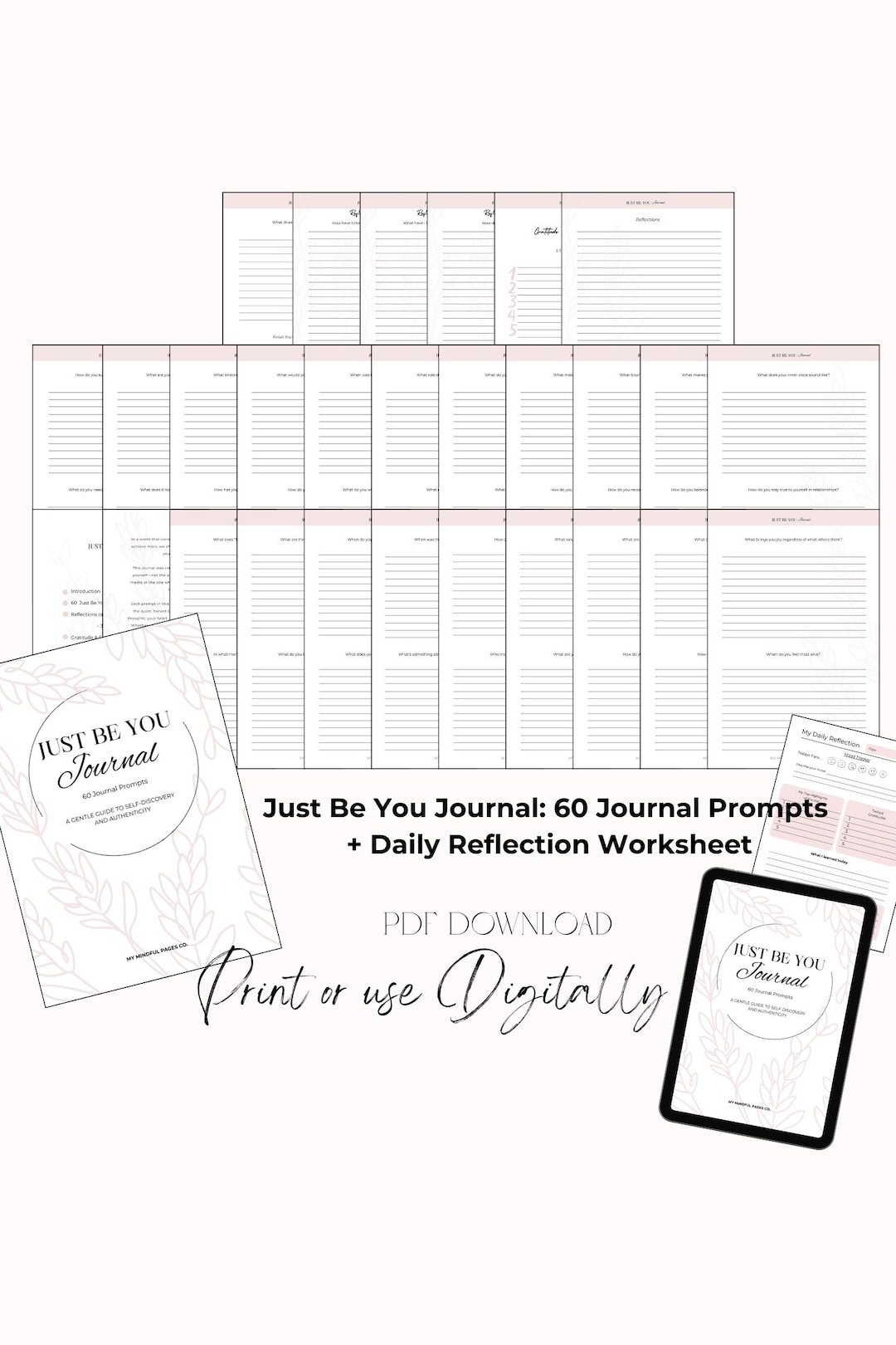 Guided Self-love Journal: Mindfulness Prompts for Women & Teens - Etsy